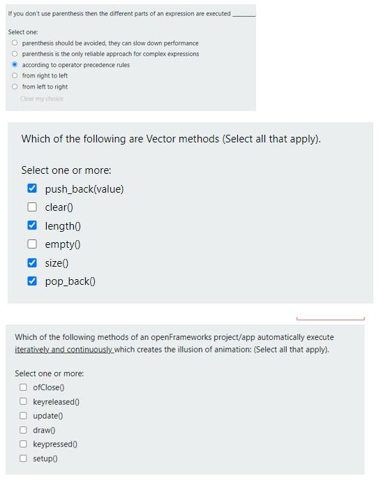 Solved If you don't use parenthesis then the different parts | Chegg.com
