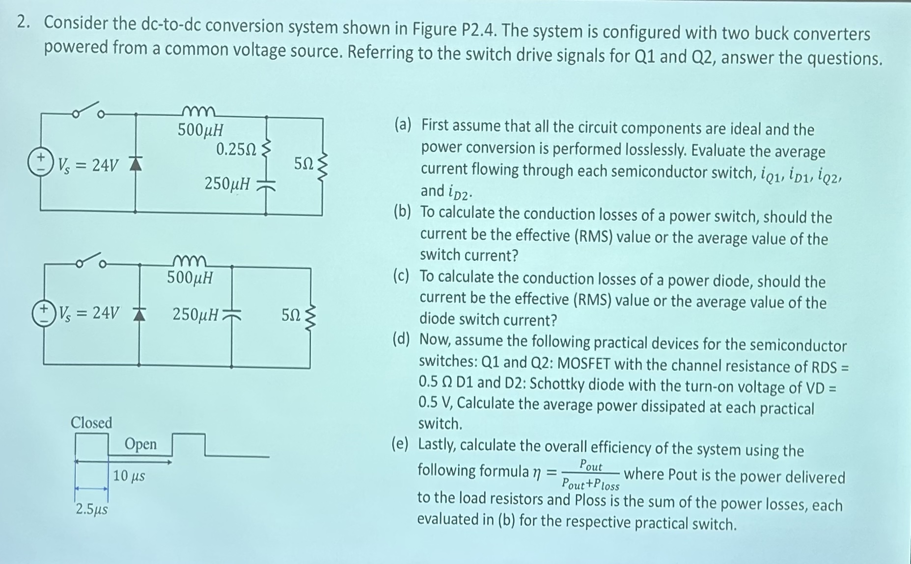 Solved 2. ﻿Consider the dc-to-dc conversion system shown in | Chegg.com