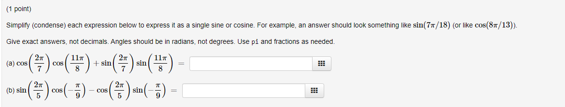 Solved Simplify (condense) each expression below to express | Chegg.com