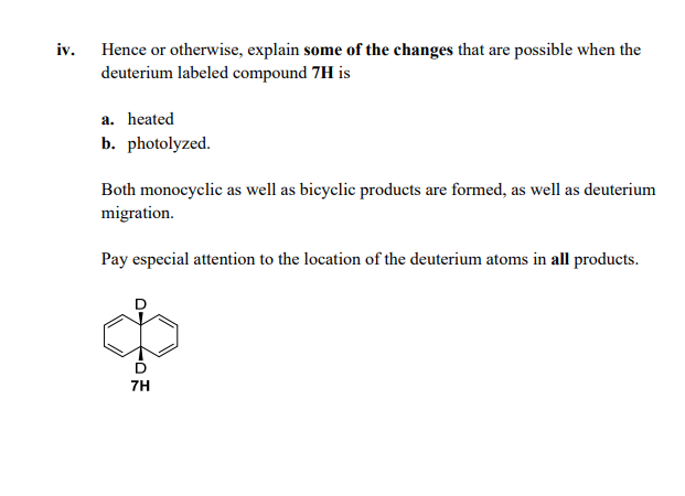 Solved b. Labeled cyclo-nonatriene (7D) can be made to | Chegg.com