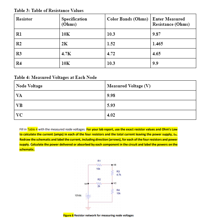 Solved Calculate Current In Each Resistor Total Current