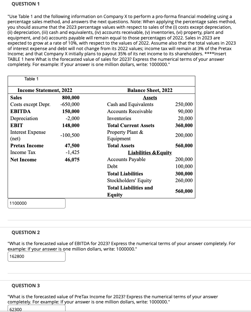 Solved QUESTION 1"Use Table 1 ﻿and the following information | Chegg.com