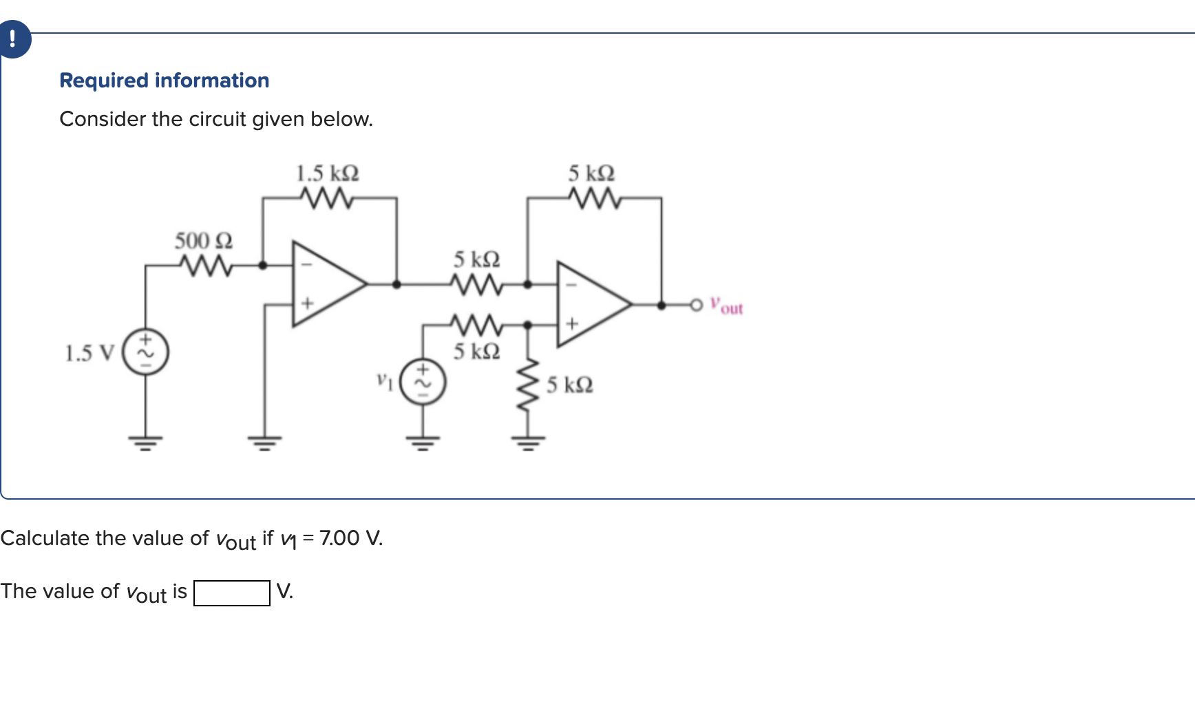 Solved Required information Consider the circuit given | Chegg.com