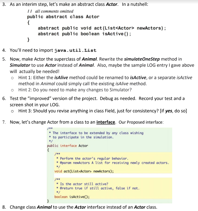 3. As an interim step, let's make an abstract class | Chegg.com