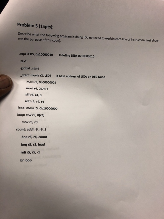Problem 6 (10pts): For the following sequence of | Chegg.com