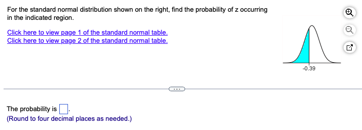 Solved For the standard normal distribution shown on the | Chegg.com