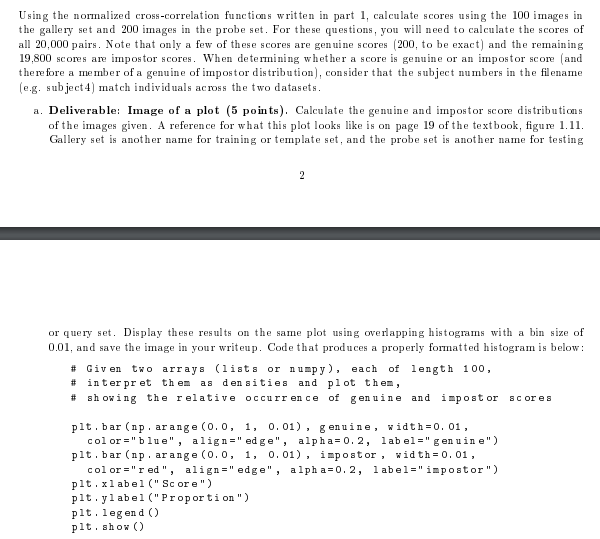 Solved Using The Normalized Cross Correlation Functions