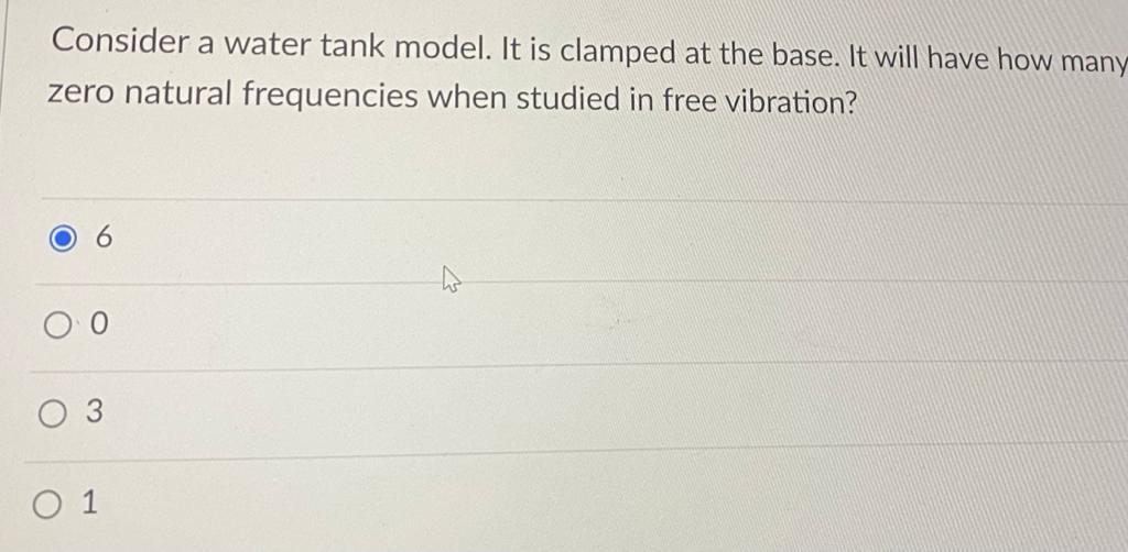 Solved Consider a water tank model. It is clamped at the | Chegg.com