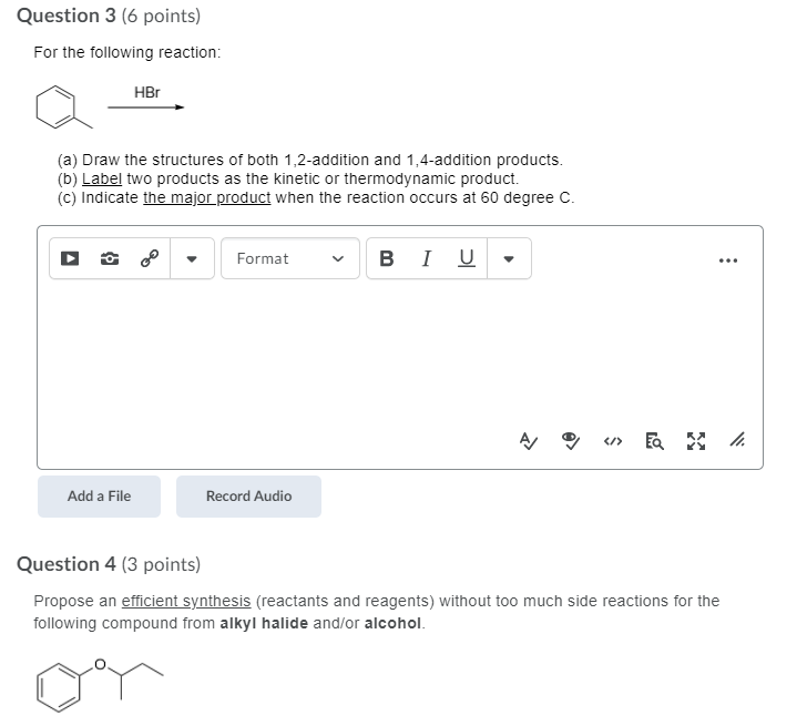 Solved Question 3 (6 points) For the following reaction: HBO | Chegg.com