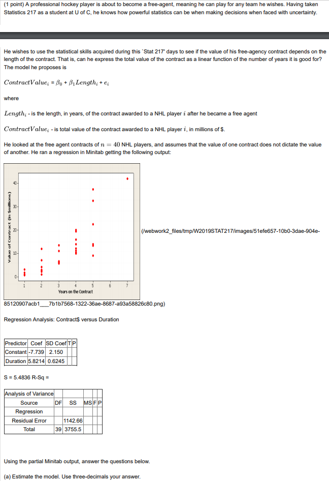 Solved (1 point) A professional hockey player is about to | Chegg.com