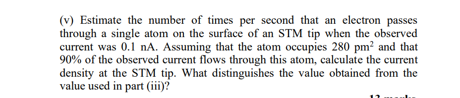Solved (v) Estimate the number of times per second that an | Chegg.com