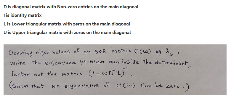 Solved Dis diagonal matrix with Non-zero entries on the main | Chegg.com Solved Dis diagonal matrix with Non-zero entries on the main | Chegg.com