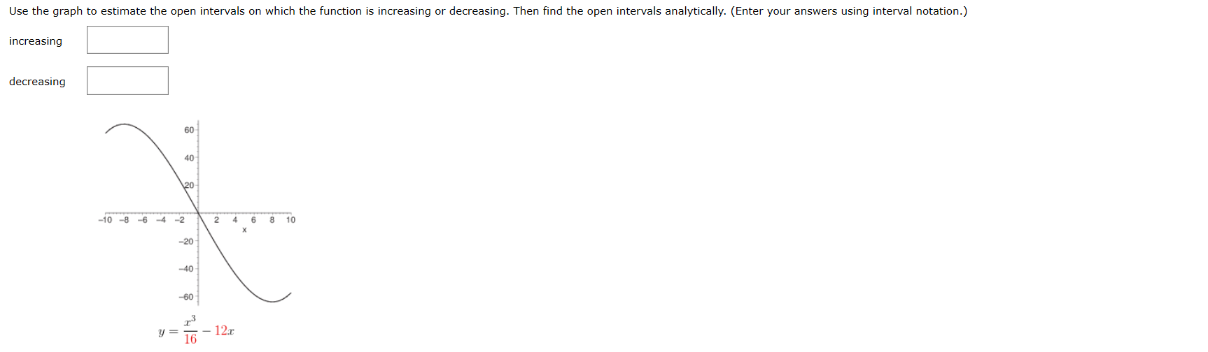 Solved Use the graph to estimate the open intervals on which | Chegg.com