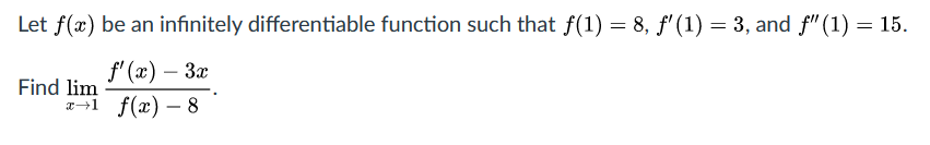 Solved Let f(x) be an infinitely differentiable function | Chegg.com