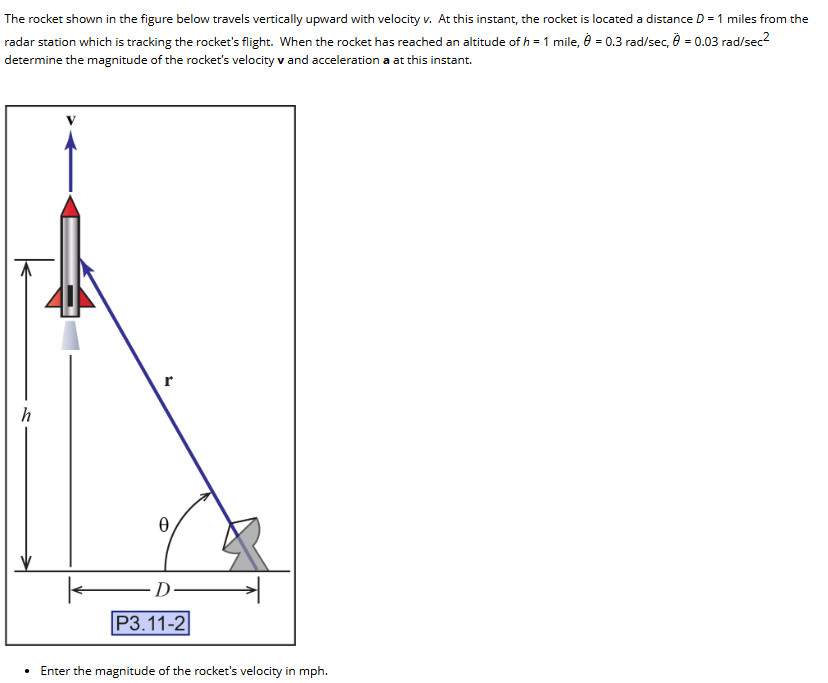 [Solved]: The rocket shown in the figure below travels verti