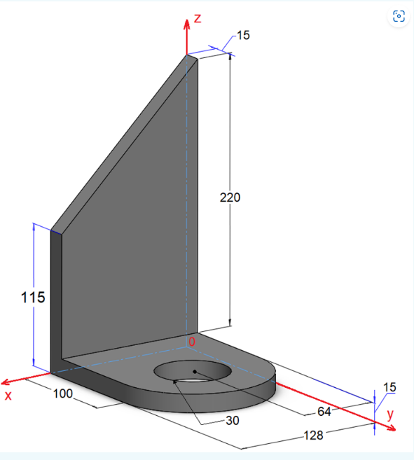 Solved For the stop bracket shown, locate the centroid of | Chegg.com