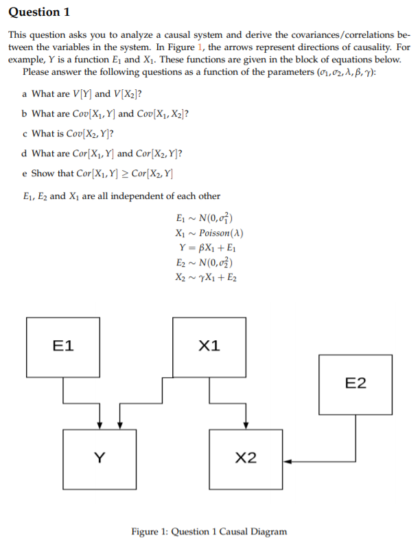 Solved Question 1 This question asks you to analyze a causal | Chegg.com