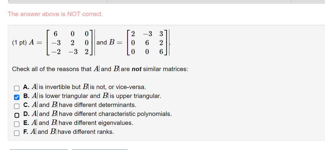 Solved The answer above is NOT correct. (1 pt) | Chegg.com