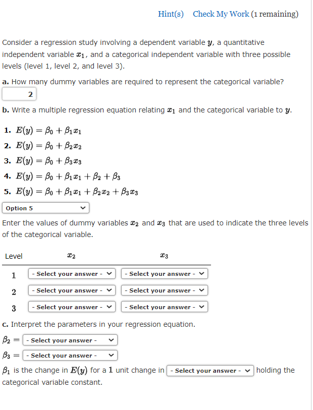 Solved Consider a regression study involving a dependent | Chegg.com