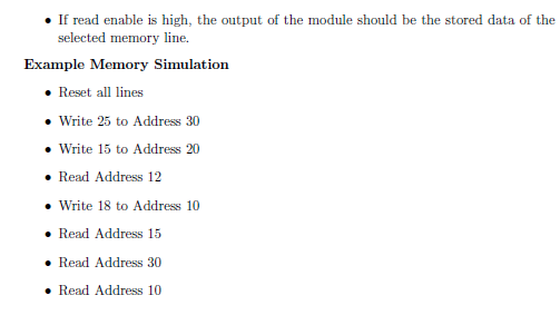 Solved In this part, you should implement a 32 byte memory | Chegg.com