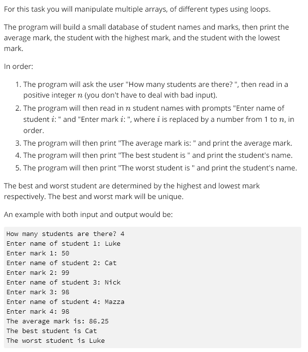 Solved The question is And my answer was: import | Chegg.com