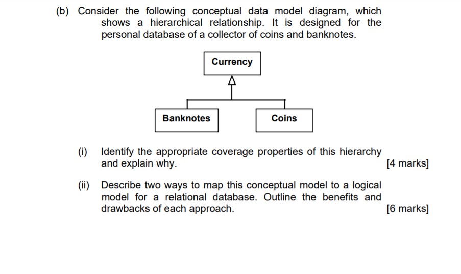 Solved Consider the following conceptual data model diagram, | Chegg.com