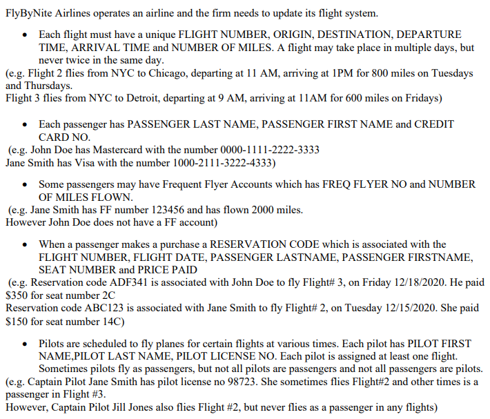 Solved FLIGHT NUMBER, FLIGHT ORIGIN, FLIGHT DESTINATION, | Chegg.com