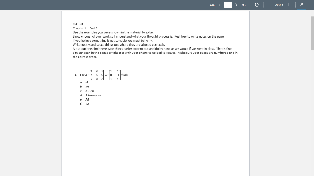 Solved - ZOOM CSC320 Chapter 2 - Part 1 Use the examples you | Chegg.com