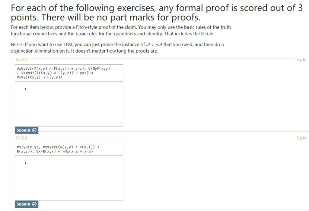 For each of the following exercises, any formal proof | Chegg.com