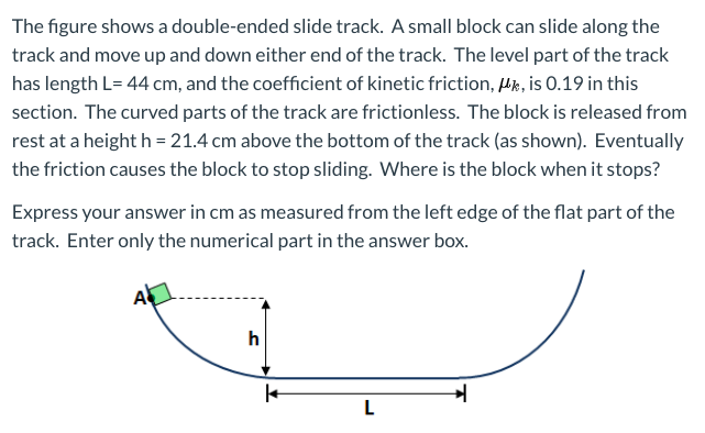 Solved The figure shows a double-ended slide track. A small | Chegg.com