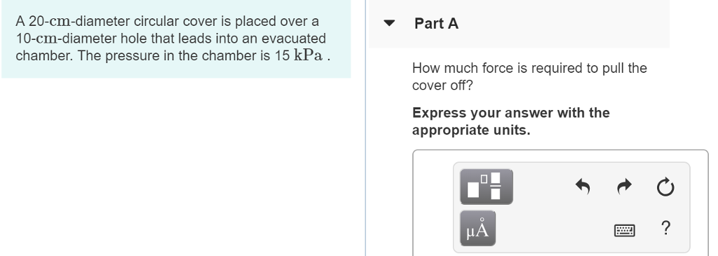 Solved A 20-cm-diameter circular cover is placed over a | Chegg.com