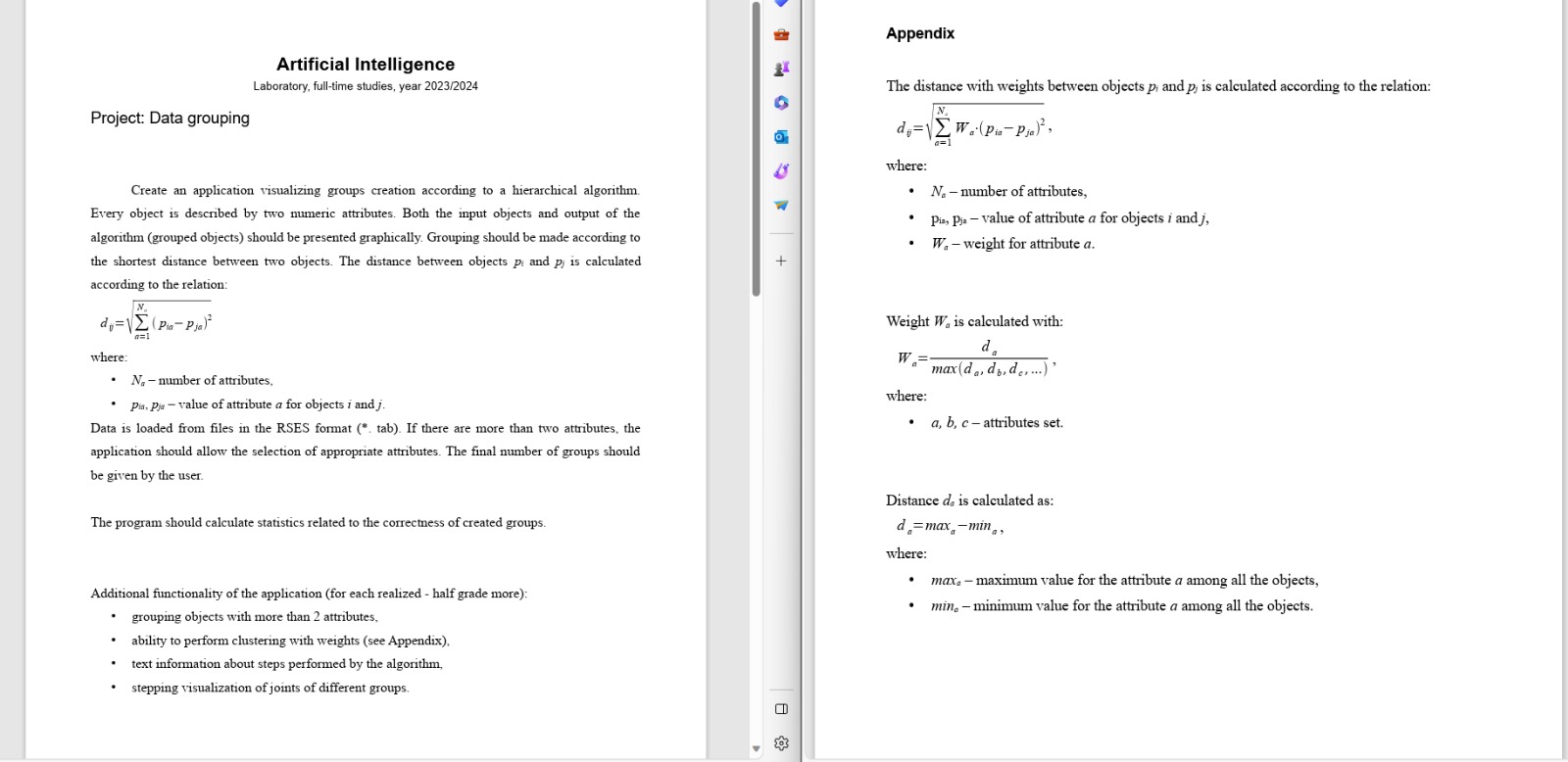 Solved Artificial IntellegenceProject: Data groupingCreate | Chegg.com