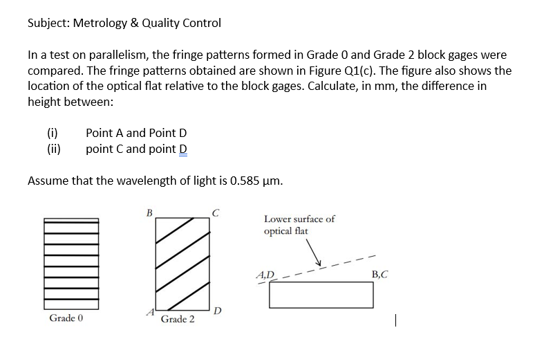 Solved Subject: Metrology \& Quality Control In a test on | Chegg.com