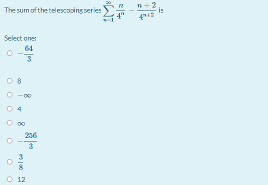 Solved n The sum of the telescoping series S n+2 is 42+2 4" | Chegg.com