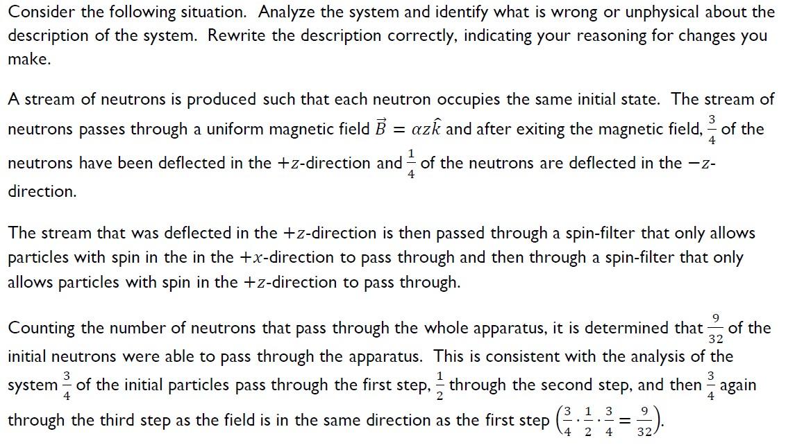 Solved Consider the following situation. Analyze the system | Chegg.com