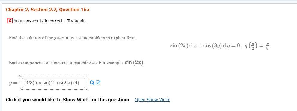 Solved Find The Solution Of The Given Initial Value Problem