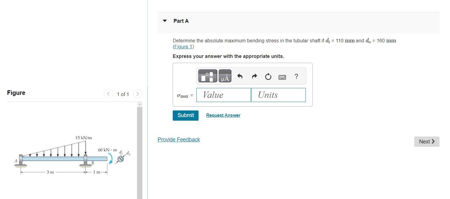 Solved Determine the absolute maximum bending stress in the | Chegg.com