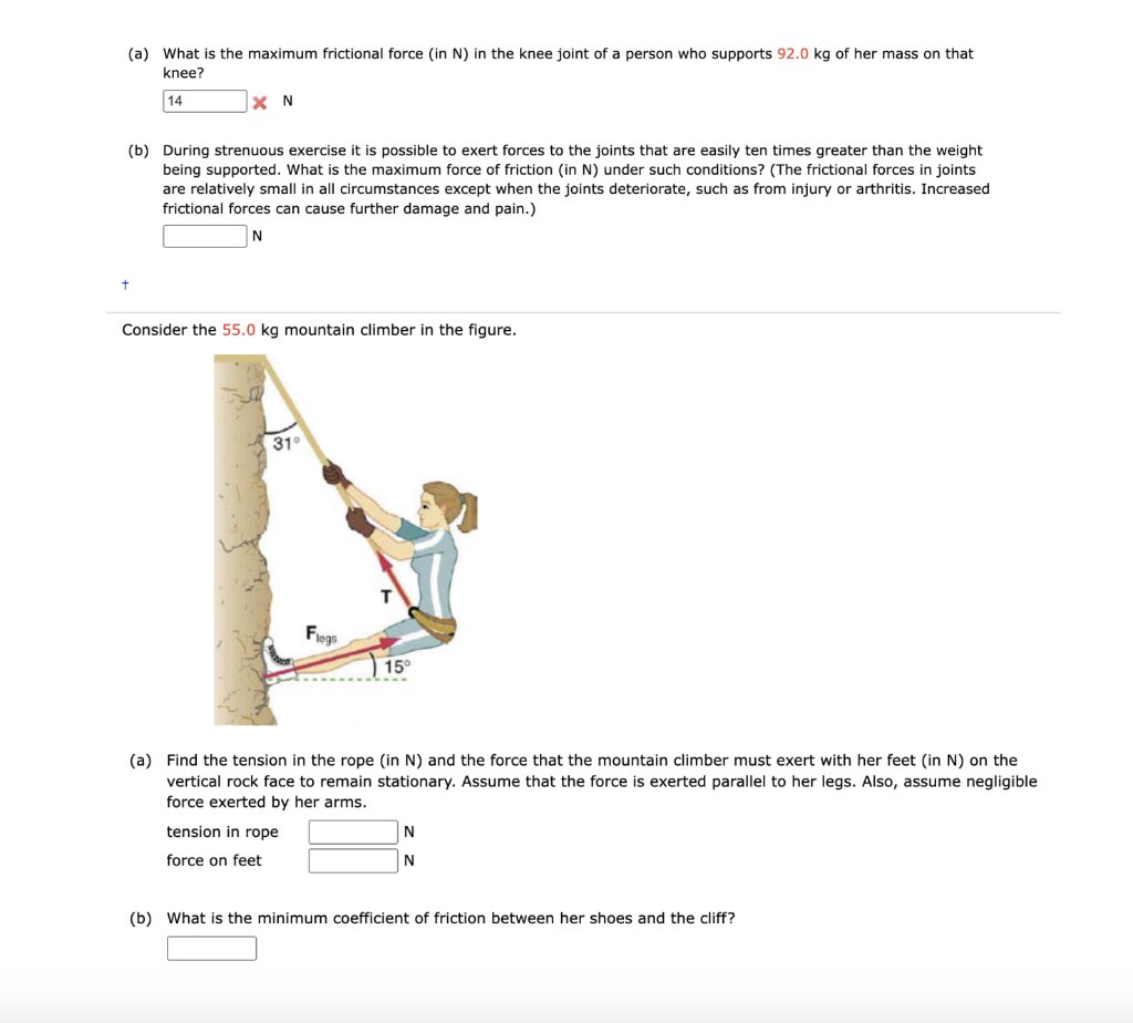 Solved (a) What is the maximum frictional force (in N) in | Chegg.com