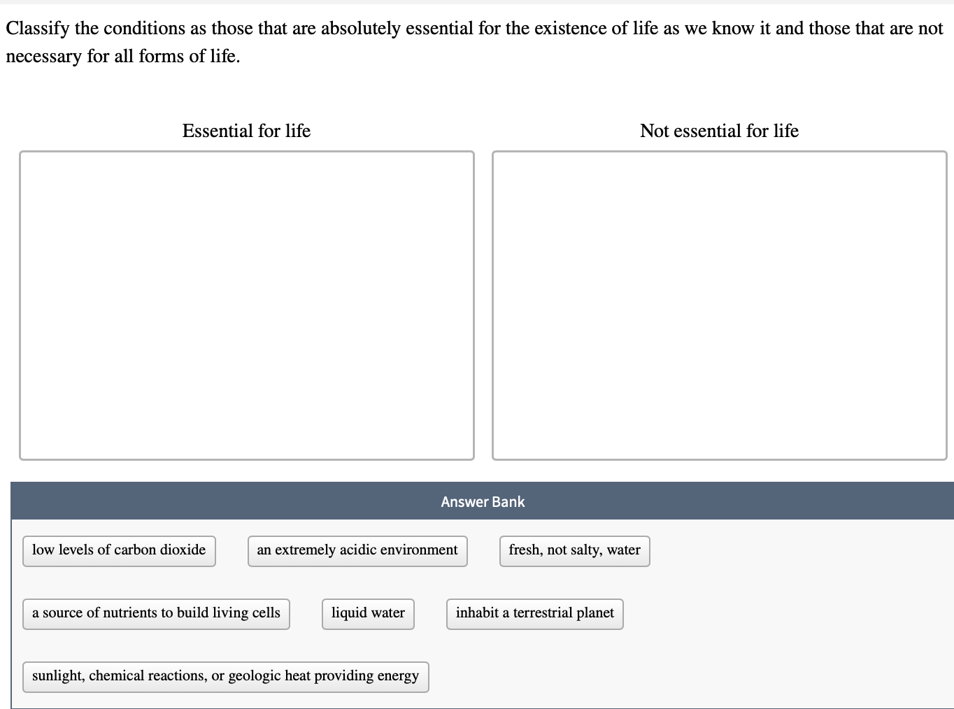Solved Classify the conditions as those that are absolutely | Chegg.com
