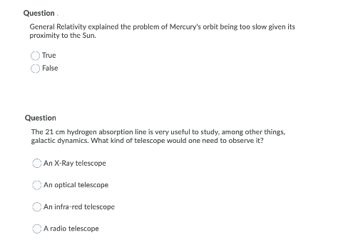 Solved Question General Relativity explained the problem of | Chegg.com