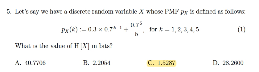 8. Still consider the discrete random variable X | Chegg.com