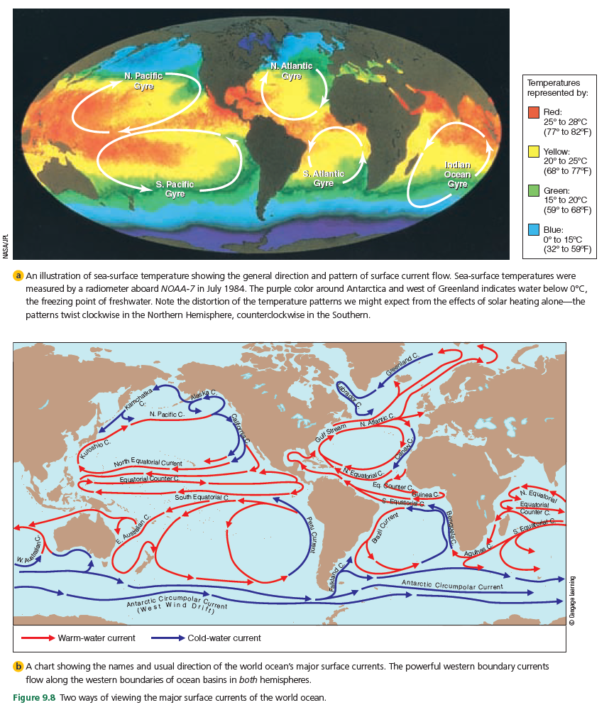 Solved N. Pacific Gyre N. Atlantic Gyre Temperatures | Chegg.com