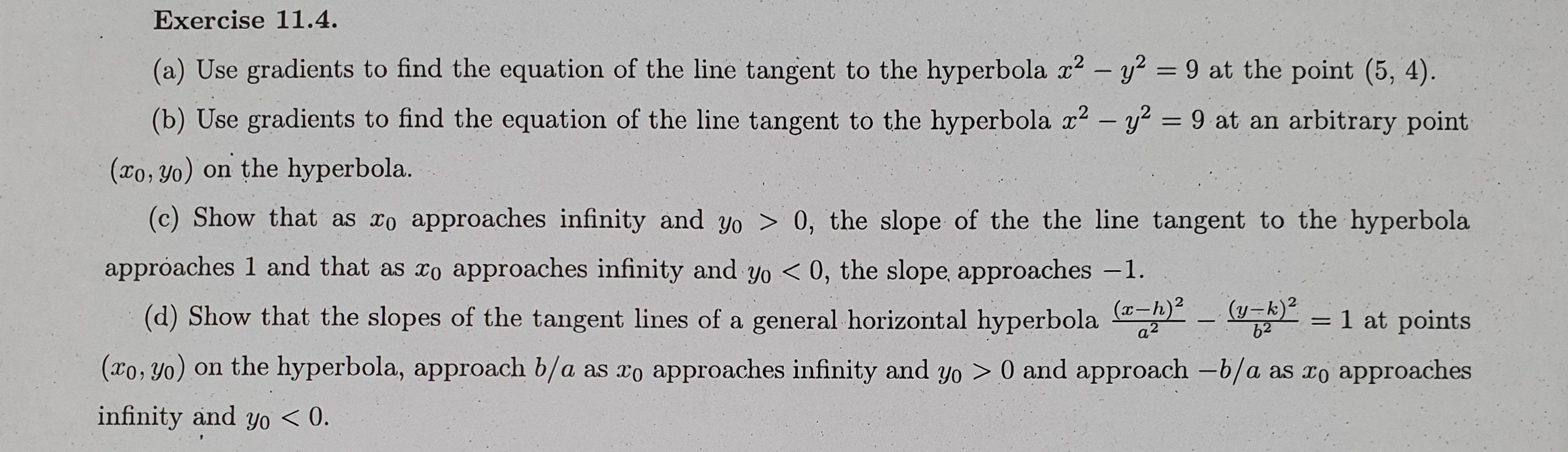 Solved (a) Use gradients to find the equation of the line | Chegg.com