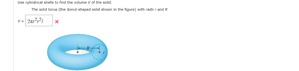 Solved Use cylindrical shells to find the volume V of the | Chegg.com