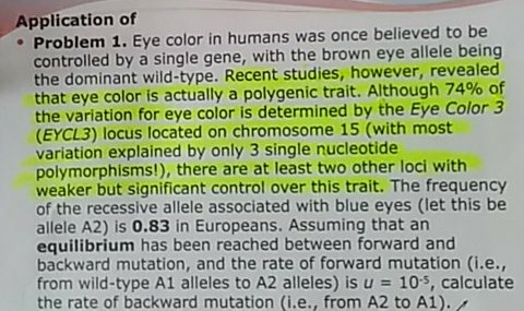 Solved This is Population Genetics and the equation uses | Chegg.com