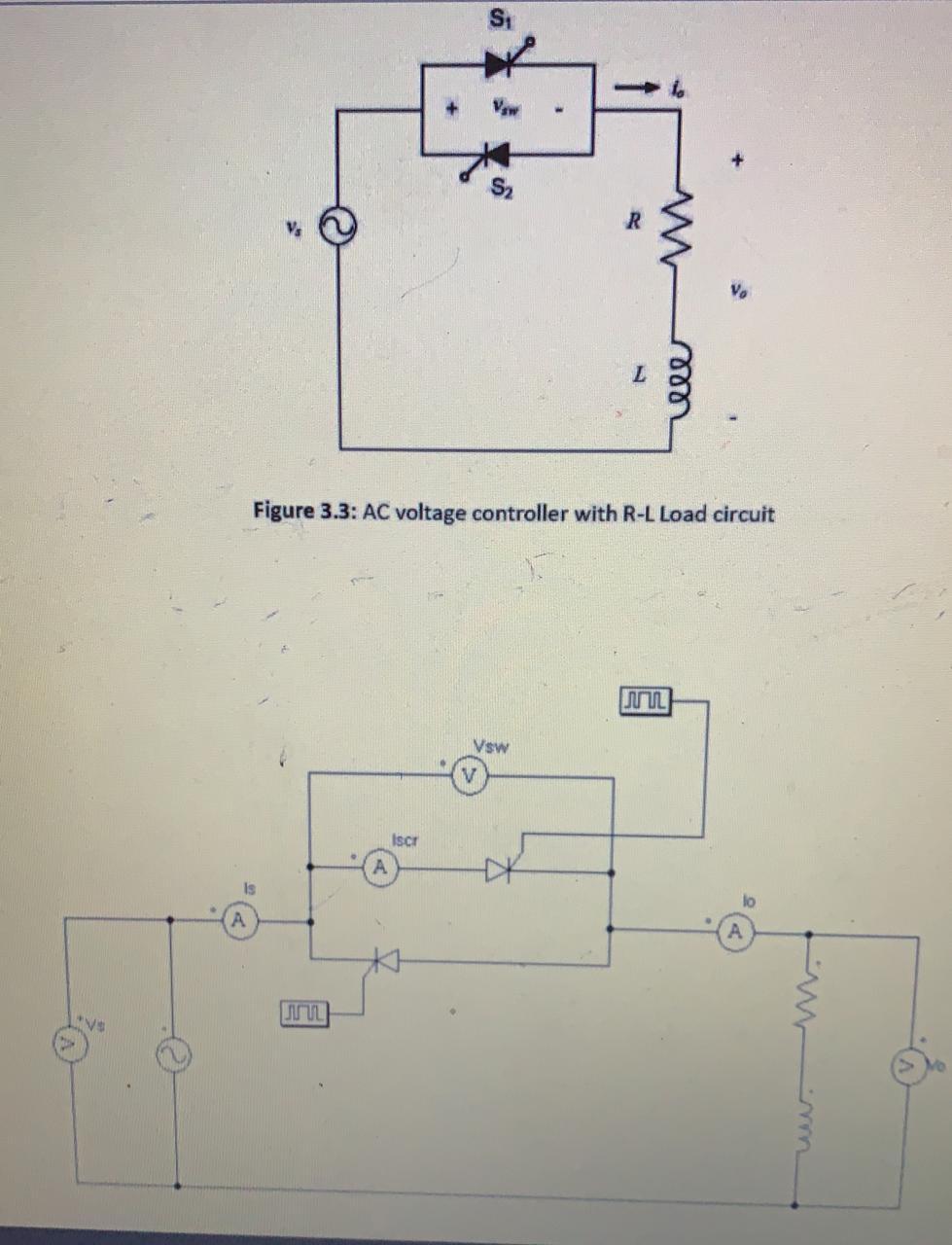 Solved 3.2 SINGLE PHASE AC VOLTAGE CONTROLLER WITH RESISTIVE | Chegg.com