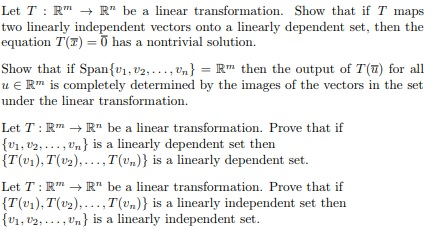 Solved Let T : Rm → Rn be a linear transformation. Show that | Chegg.com