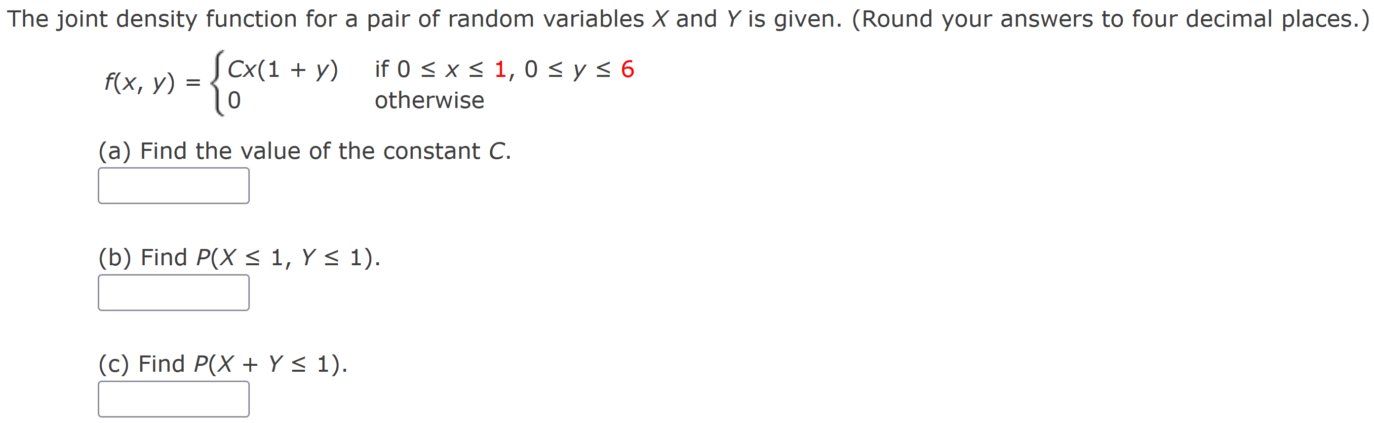 Solved he joint density function for a pair of random | Chegg.com