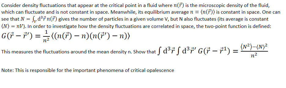 Solved = Consider density fluctuations that appear at the | Chegg.com