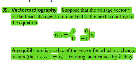 Vectorcardiography Suppose that the voltage vector | Chegg.com